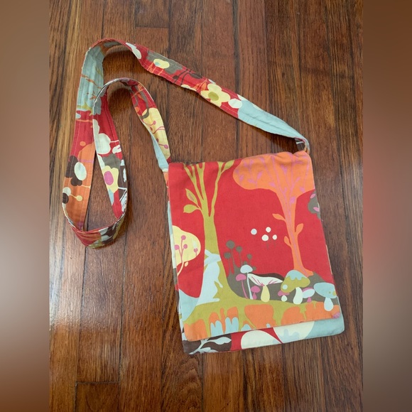 Bags | Cloth Crossbody Purse Bunny Mushroom Trees And Butterfly | Poshmark